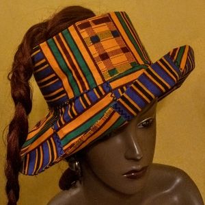 Handmade | Accessories | New Handmade African Print Open Top Sun Hat ...